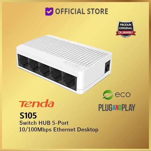 Jual Tenda S105 5 Port Ethernet Switch Hub 5Port S 105 10/100Mbps ...