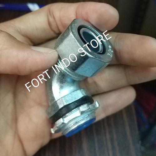 Jual Connector Elbow 90° Besi Flexible to Box 3/8 inch DWJ-12 Angle ...