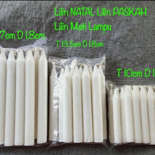 Jual Lilin Putih isi 10Lilin Jumbo Lilin Natal Lilin mati Lampu Kode B ...