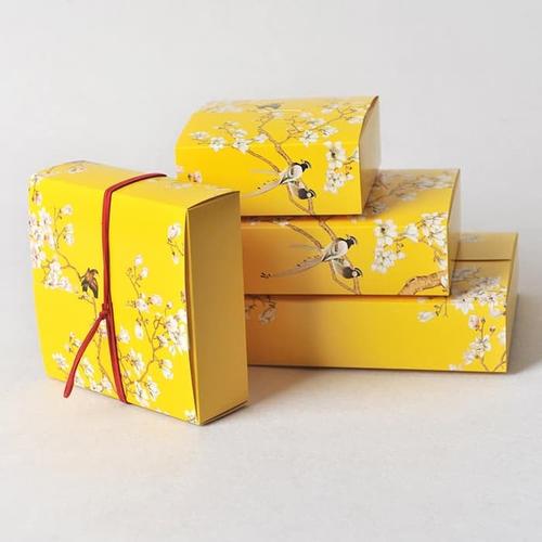 Jual Kotak Box Hadiah Hampers Kemasan Packaging Unik Motif Bunga - Biru ...