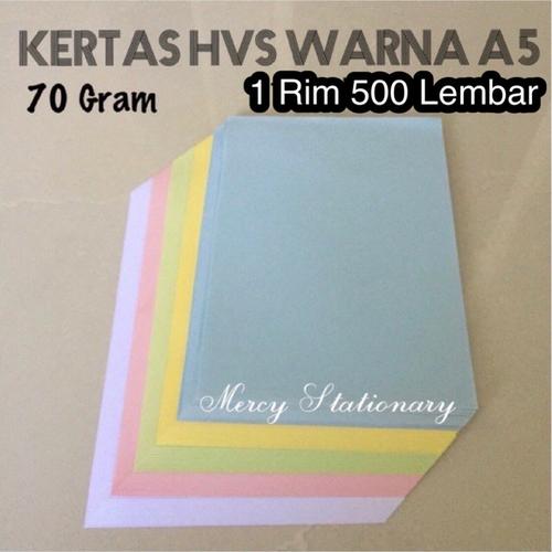 Jual Kertas HVS Warna A5 70 Gr - 1 Rim 500 Lembar - Putih - Kota ...