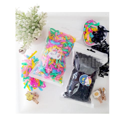 Jual Karet Rambut Jepang Kuat dan Tebal isi 500 berat 50 gr - Hitam ...