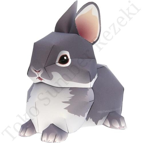 Jual Kelinci Netherland Dwarf Lucu Papercraft Puzzle 3D Paper Craft ...