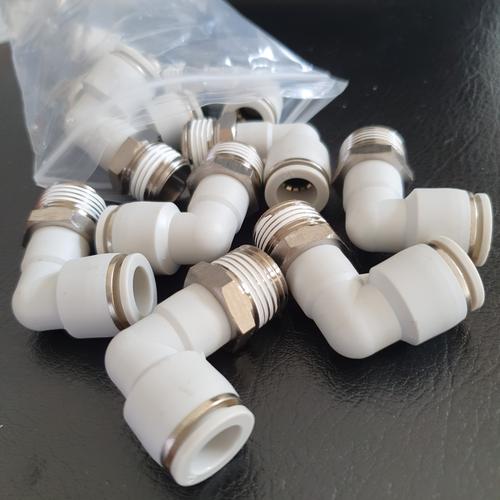Jual Fitting pneumatic L selang 12mm drat 1/2 PL 12-04 hitam - Hitam ...