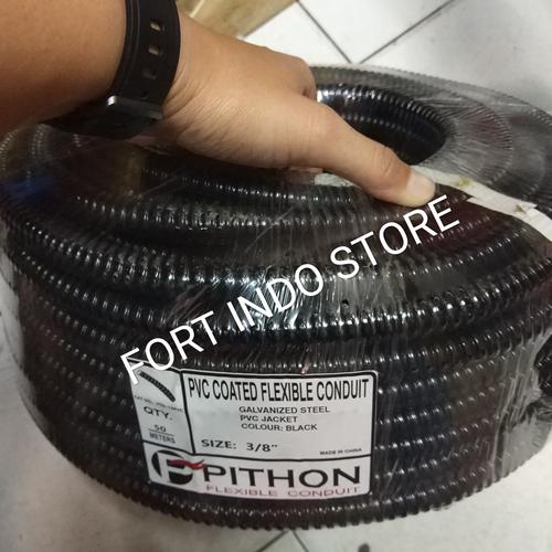 Jual Pithon Flexible Metal Conduit Coated 3/8 inch Roll 50 Mtr ...