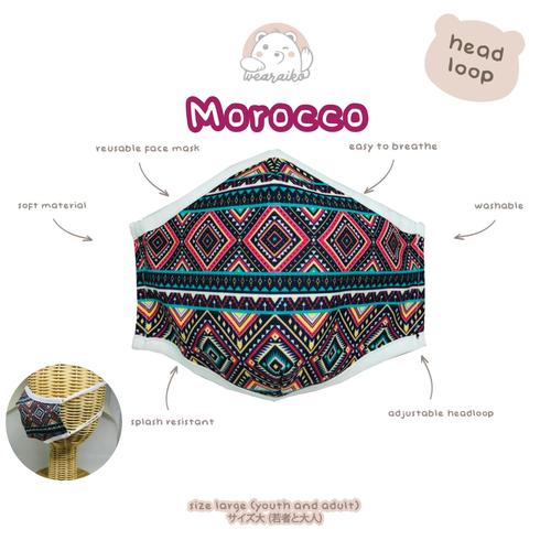 Jual Masker Kain Headloop Hijab Karakter 3 PLY Premium Morocco ...