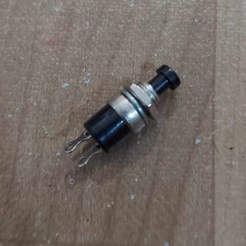 Jual saklar push on mini 3cm kecil 2kaki tombol bulat hitam toggle 2pin ...