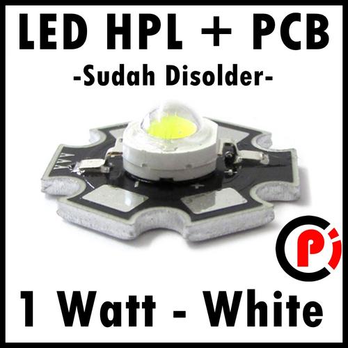 Jual High Power Led HPL 1W Cool White Sudah Solder PCB Star Aluminium ...