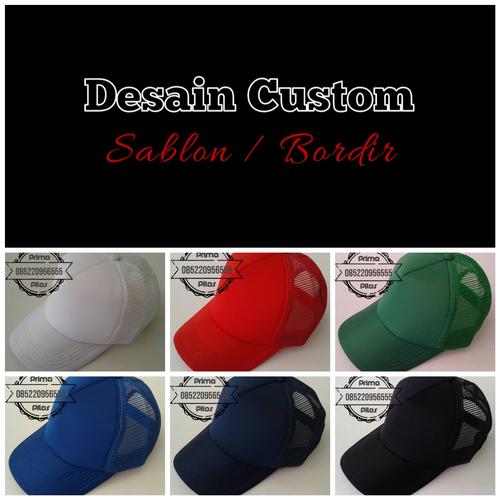 Jual Topi Jaring / Topi Trucker Desain Custom Sablon Atau Bordir - Kab ...