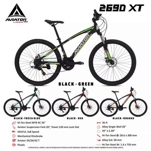 Jual Sepeda Gunung Aviator AT 2690XT 26" MTB Remaja-Dewasa Steel 3x8Sp ...
