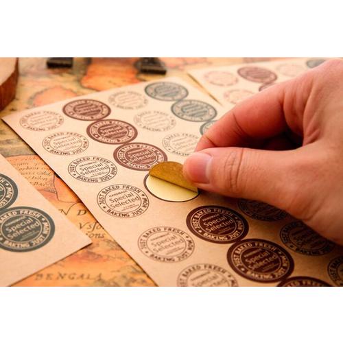 Jual Sticker Bulat Packaging Produk Perekat Stiker Lembar Vintage ...