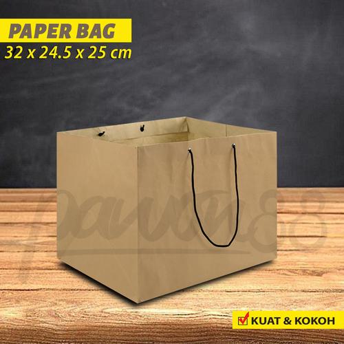 Jual Paper Bag Polos - Paper Bag | 32 x 24,5 x 25 cm - COKLAT - Jakarta ...