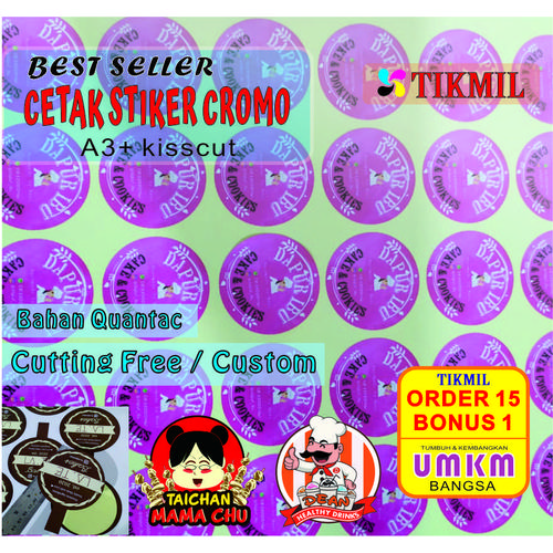 Jual CETAK STIKER / STICKER KROMO A3+ (PRINT+CUT) - Kota Tangerang ...