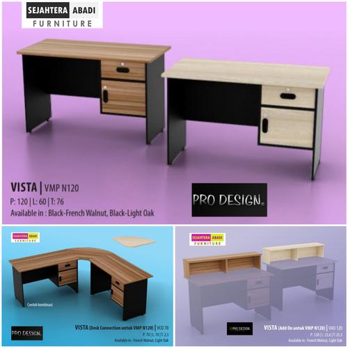 Jual meja tulis 1/2 biro / meja kantor / meja receptionis VMP 120 ...