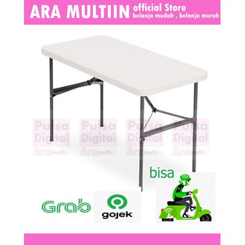 Jual KRISBOW Meja Lipat Portabel Warna PUTIH, 4 feet uk 122 x 62 x 73 ...