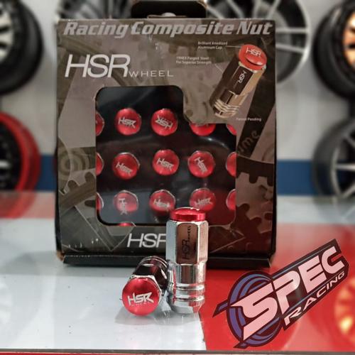 Jual Mur Racing HSR Ukuran 19 Ulir 1,5 Warna Chrome Red Baut Roda HSR ...