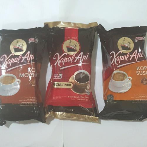 Jual kopi kapal api spesial mix, kopi mocha, kopi susu isi 10sachet ...
