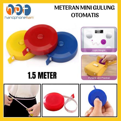 Promo Meteran Gulung Mini Roll Otomatis 1.5m Alat Ukur Baju Serbaguna ...