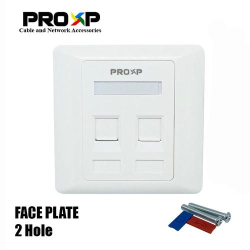 Jual PROXP FP201 Face Plate | Face Panel 2 Hole / 2 Port - Kota ...