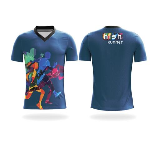 Jual Kaos Jersey Running V-Neck Dryfit Fullprint Lengan Pendek Custom ...