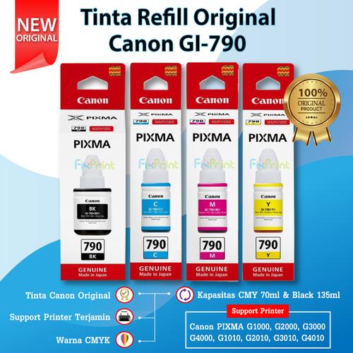 Jual Tinta Canon GI 790 GI-790 GI790 Refill Printer G1000 G2000 G3000 ...