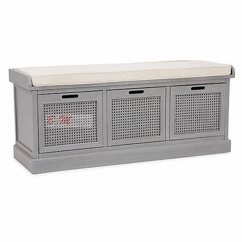 Jual Bangku Laci Bangku Minimalis Aurita Grey Bench Storage - Kab ...