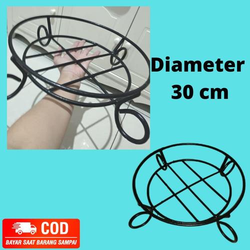 Jual Tatakan Pot Bunga Bentuk Bulat Besar / Standing Planter Holder ...