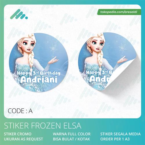 Jual label stiker FROZEN ELSA Ulang Tahun Anak - sticker ULTAH bisa ...
