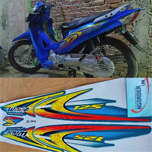 Jual Stiker Striping Motor HONDA WAVE 125 KARISMA kuning merah - Kota ...