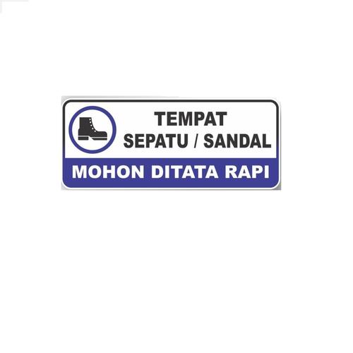 Jual sign rambu sticker tempat sepatu / sendal stiker rambu - 30x15 ...