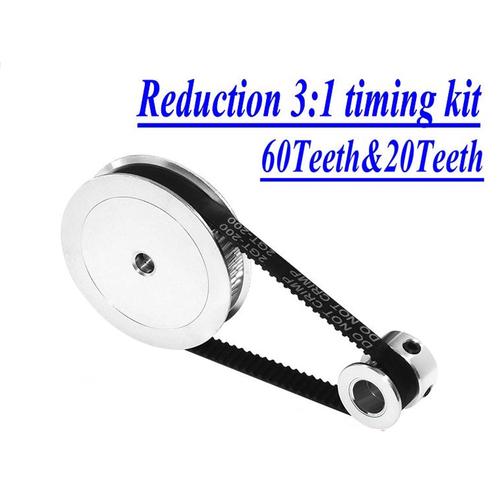 Jual Reduksi 3 1 Timing Belt Pulley GT2 60 20 Teeth Reduction printer ...