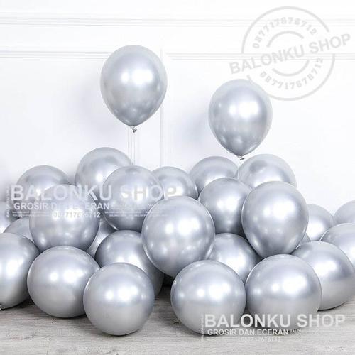 Jual Balon Chrome Silver / Balon Metalik Chrome / Balon Latex Chrome ...