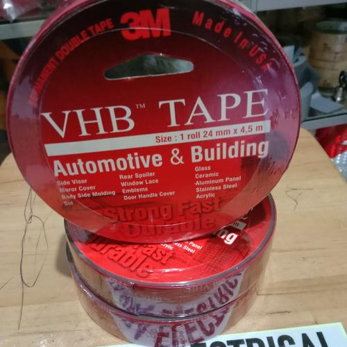 Jual Double tape 3 M VHB 24mm - 12mm - Lem 3 M Merah - Double tape ...