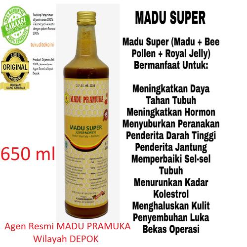 Jual Madu Pramuka "MADU SUPER" 650 ML (MADU + Bee Pollen + ROYAL JELLY ...