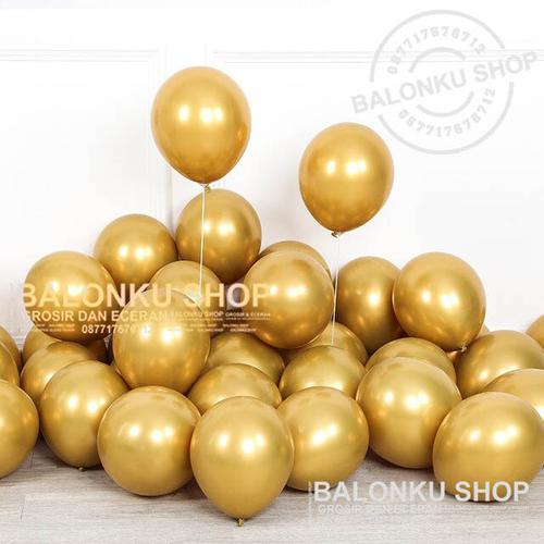 Jual Balon Chrome Gold / Balon Metalik Chrome / Balon Latex Chrome ...
