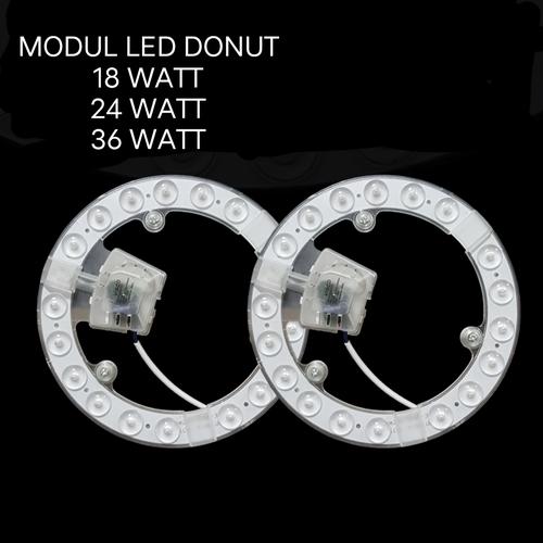 Jual MODUL LED DONUT, REFILL LAMPU PLAFON - PUTIH [6000K], 18 Watt ...