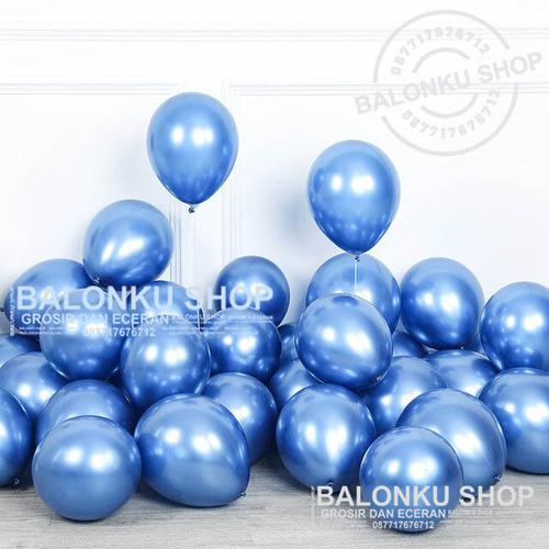 Jual Balon Chrome Biru / Balon Metalik Chrome / Balon Latex Chrome ...