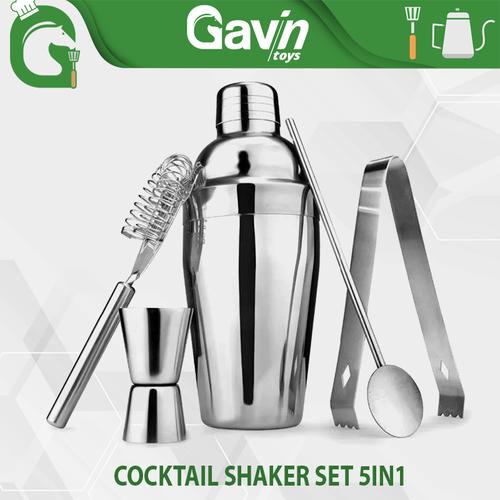 Jual Cocktail Shaker Set 550ml - Alat Bartender Stainless Bar Mixer ...