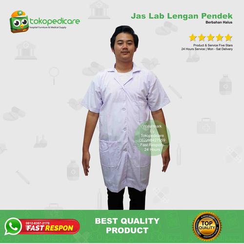 Jual Jas Laboratorium Lengan Pendek | Baju Seragam Lab Ukuran ( S M L ...