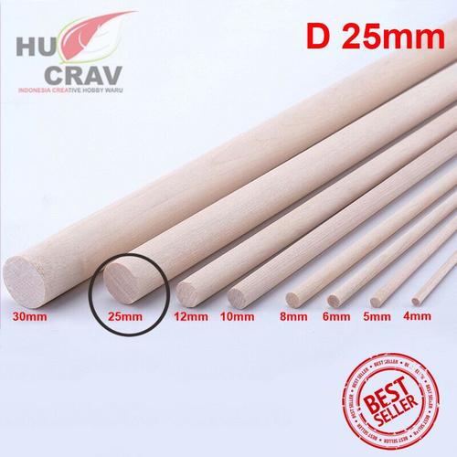 Jual DOWEL BULAT Kayu Balsa Diameter 25mm x 100cm Stick 1cm - Kab ...
