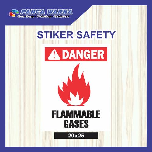 Jual Sticker Safety Sign / Sticker Danger Flammable Gases P3K ...
