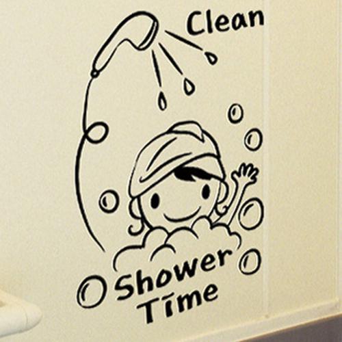 Jual Sticker Stiker Clean Shower Sticker Dinding Kamar mandi - Kota ...