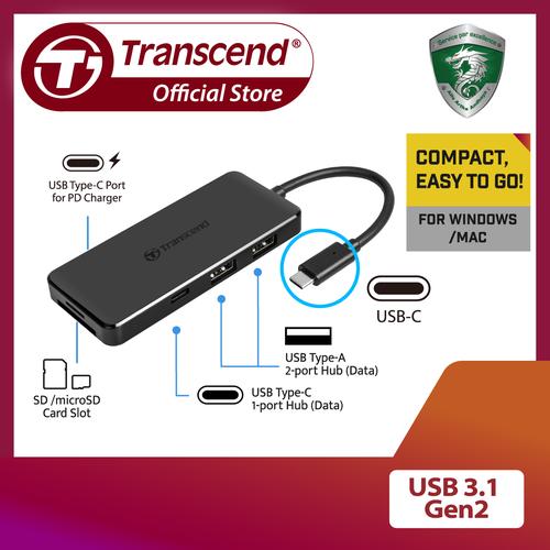 Promo Transcend USB Hub HUB5C [USB 3.1 Gen 2 / USB Type-C] Cicil 0% 3x ...