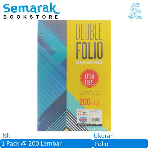 Jual Kertas Folio Bergaris Sinar Dunia Double Folio [1 Pack@100/200 ...