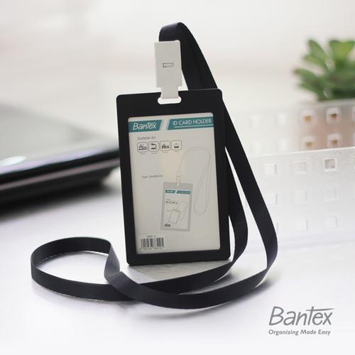 Jual Bantex ID Card Holder Lanyard |Name Tag Portrait Black #8865 ...