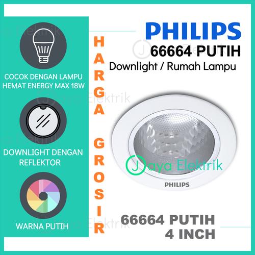Jual PHILIPS Downlight 66664 Recessed White - Rumah Lampu 4" Putih ...