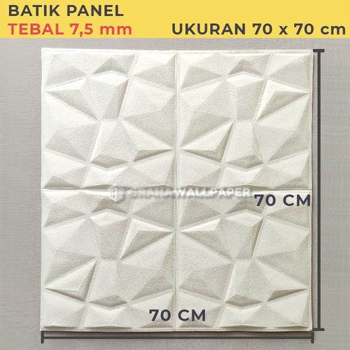 Jual Wallpaper Dinding 3D Foam Batik Putih 70cmx70cm - Batik Kotak 3mm ...