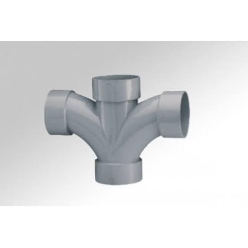 Jual CROSS TEE WAY LARGE RADIUS DOUBLE TEE PVC 75mm x 50mm 3" x 2 ...