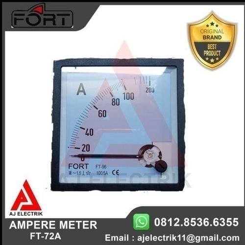 Jual Fort Ampere Meter Analog 72x72mm FT72A / Amper Meter 30-6000A VIA ...