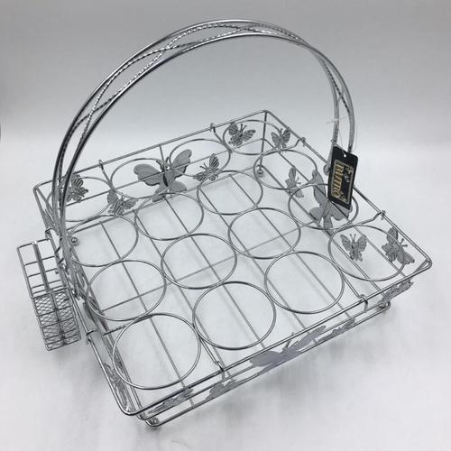 Jual Rak MInuman Gelas 16 Lubang Keranjang Aqua Tempat Minum Gelas Besi ...